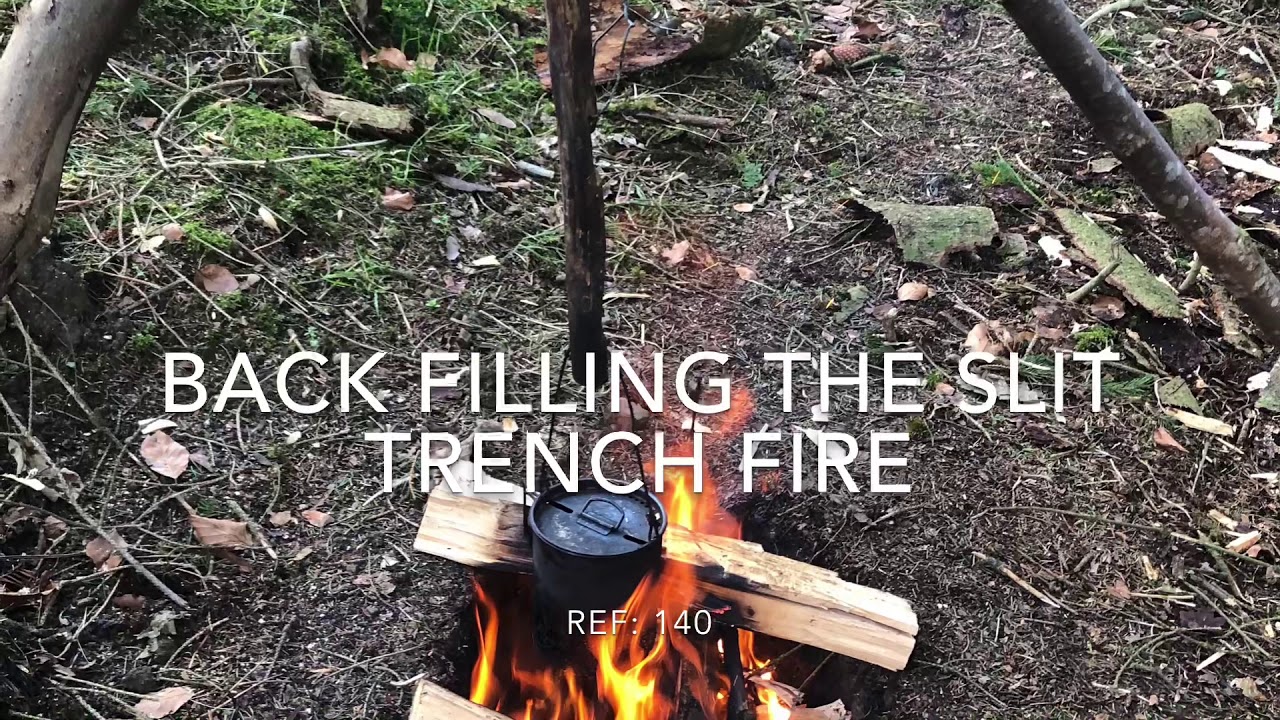 Back filling the slit trench fire - YouTube