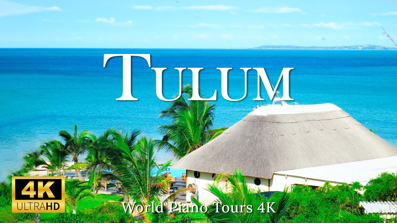 Tulum, Mexico 4K Scenic Relaxation Film Tulum Drone Scenery with ...