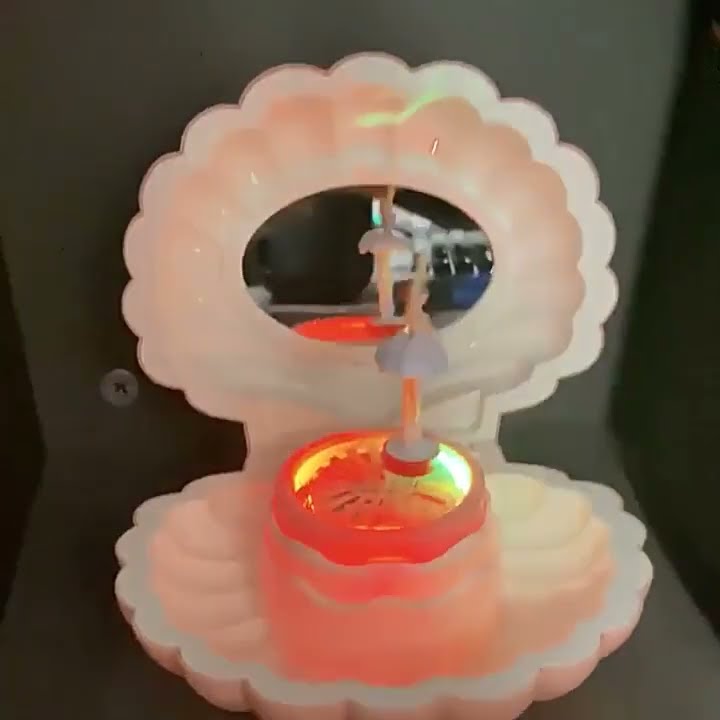 Shell Music Box музыкальная шкатулка Lovely Dance Ballerina Girl Light ...