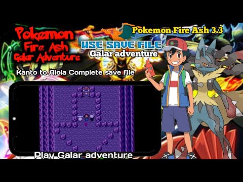 Pokemon Fire Ash 3.3 Galar Save file. Play Galar adventure. Kanto to ...