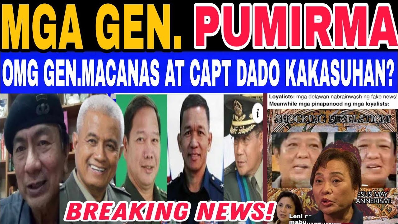 JUST IN CAPT.DADO AT GEN.MACANAS KAKASUHAN DAW? PANGGIGIPIT NA BA ITO ...