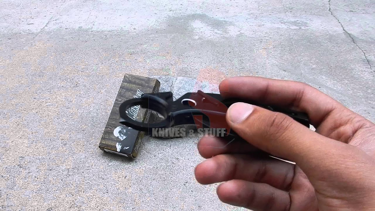 Black Karambit Spring Assisted Folding Knife with Seatbelt Cutter and ...