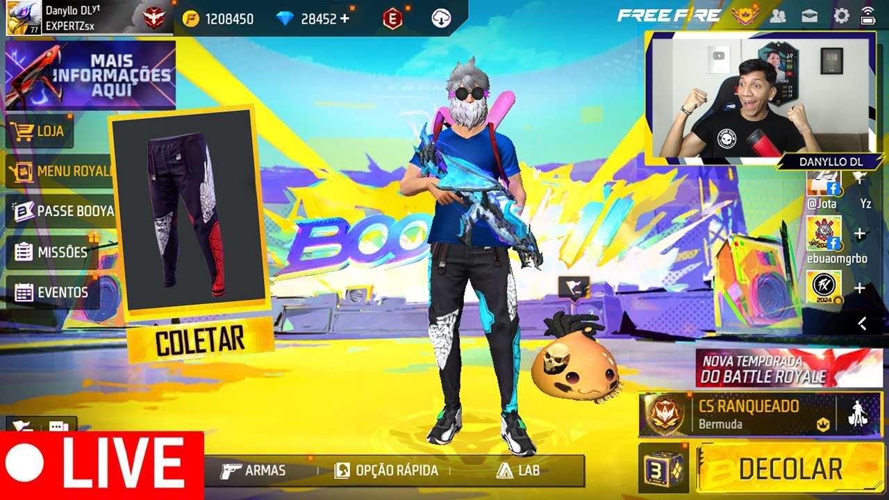 FREE FIRE AO VIVO🔴VEM DESAFIANTE🔥 RANK COM INSCRITOS🔥 LIVE #206 - YouTube