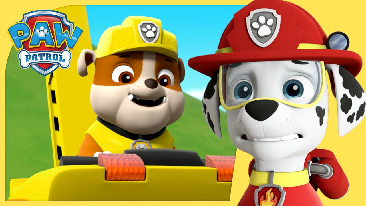 Over 1 Hour of Rubble and Marshall Rescues 🛠 | PAW Patrol Compilation ...