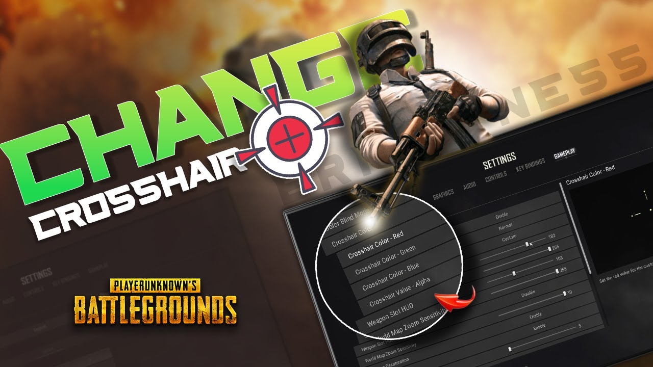 How to Change Crosshair Color in PUBG on PC | Customize Crosshair for ...