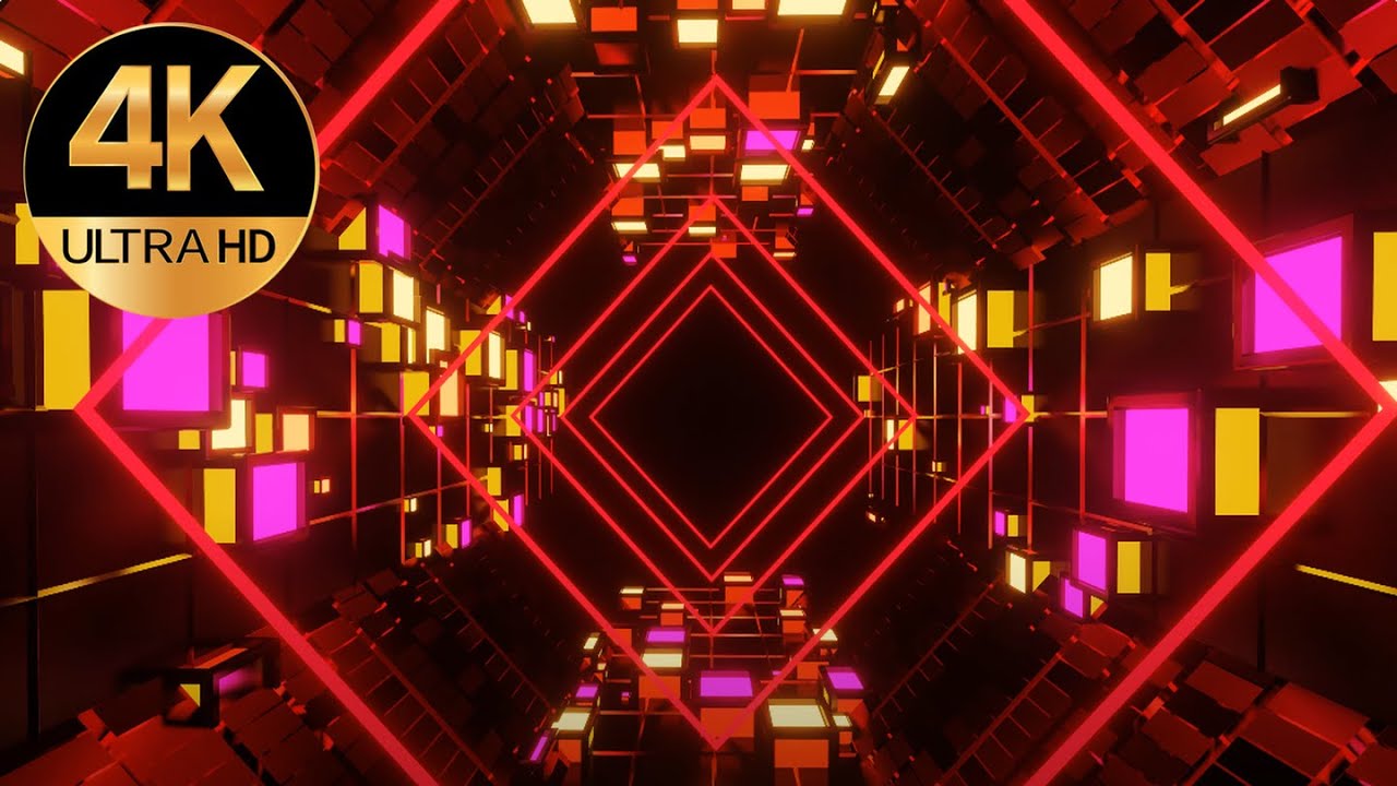 6 hours 4k Abstract Square Relaxing Fastmoving Meditation Sci-fi Light ...