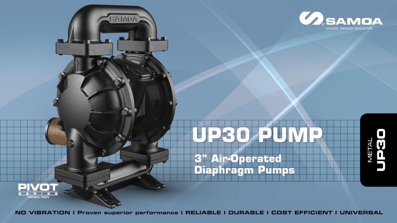 SAMOA UP30 3" Air operated Double Diaphragm Pumps (AODDP) - YouTube