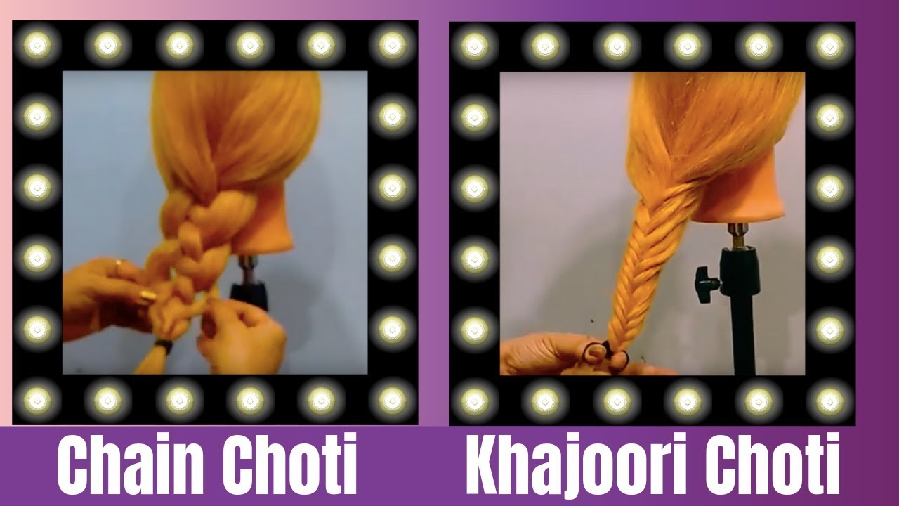 Quick & Easy Hairstyles for Girls | Chain Choti | Khajoori Choti | Step ...