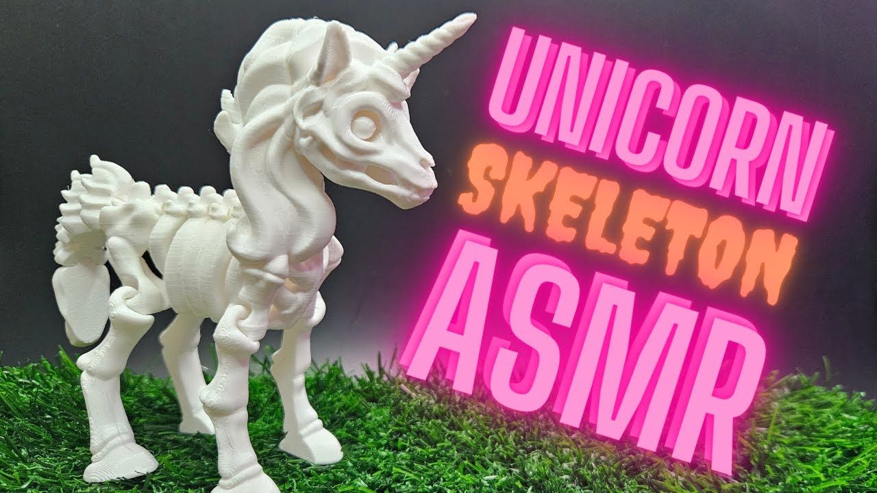 Skeleton Unicorn ASMR - 3D Printed Assembly - YouTube