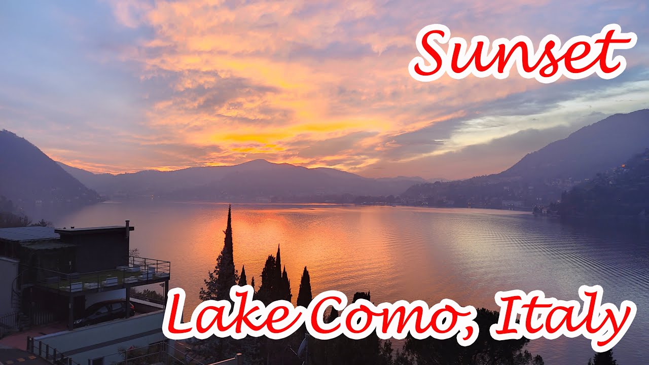 A Beautiful Sunset in Lake Como, Italy | Un Bel tramonto sul Lago di ...
