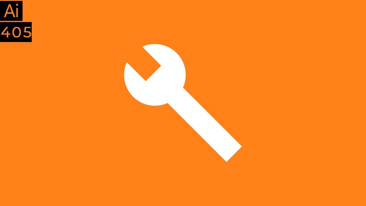 Wrench icon in Adobe Illustrator - YouTube