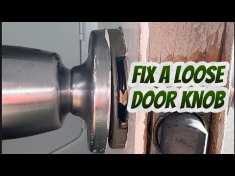 How to fix a loose door knob ( if no screws are visible)