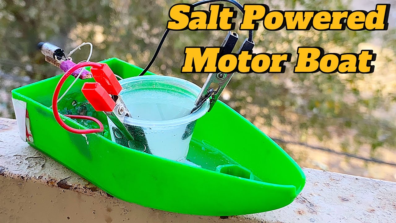 How To Make A Salt Water Powered Motor Boat | Science Project - YouTube