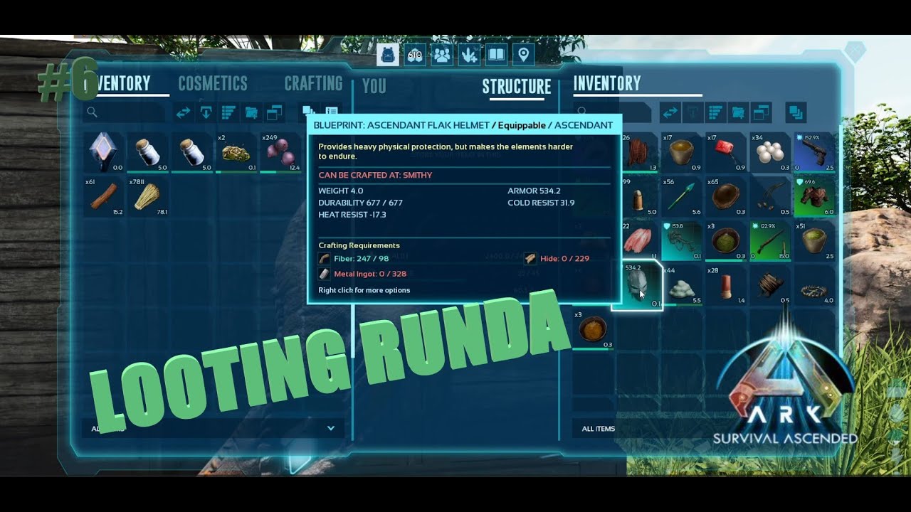 ARK SURVIVAL ASCENDED (Looting runda) S1E6 - YouTube