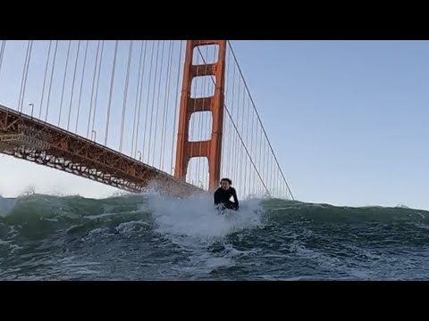 SURFING UNDER THE GOLDEN GATE BRIDGE [#GOPRO POV] - YouTube