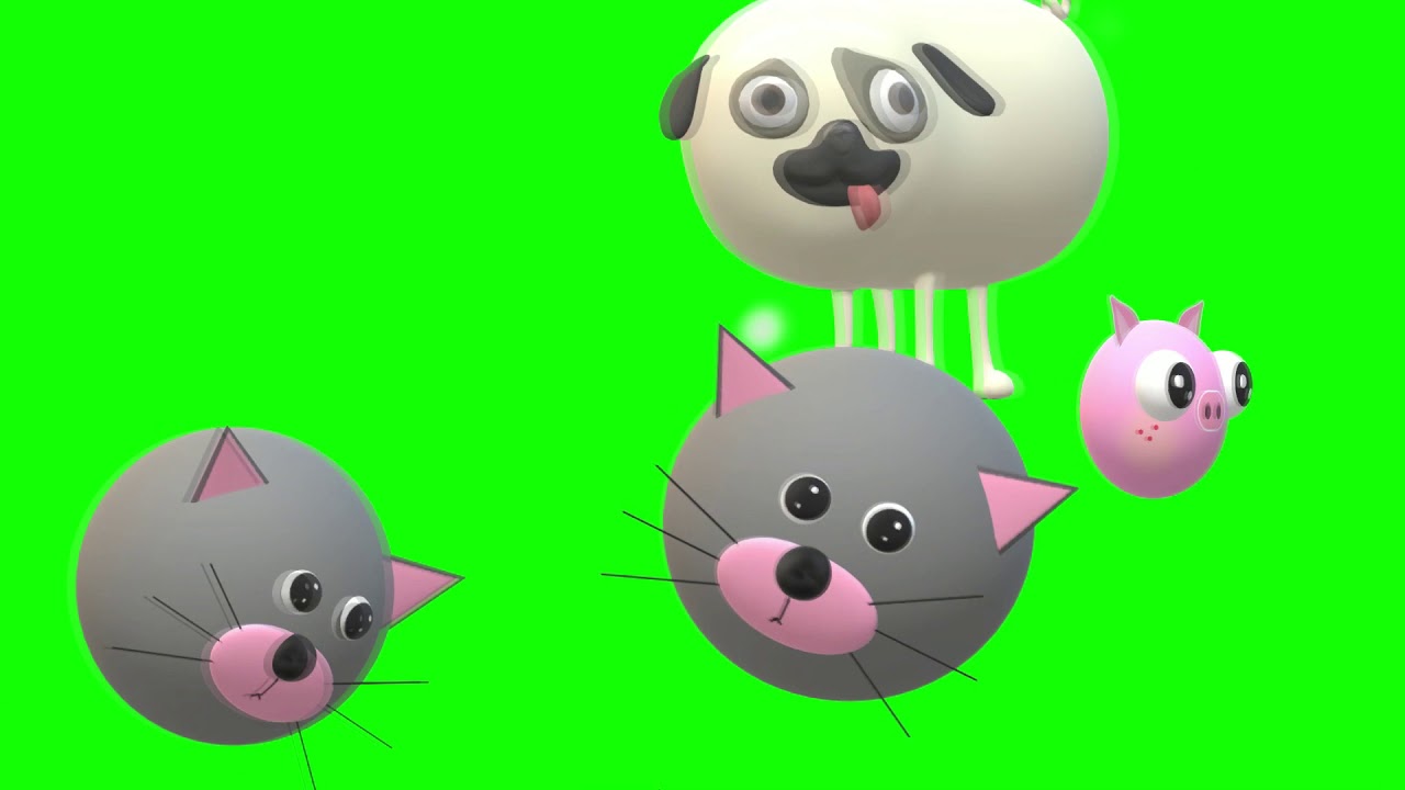 Cute Animals Scene Transition Green screen Background - YouTube