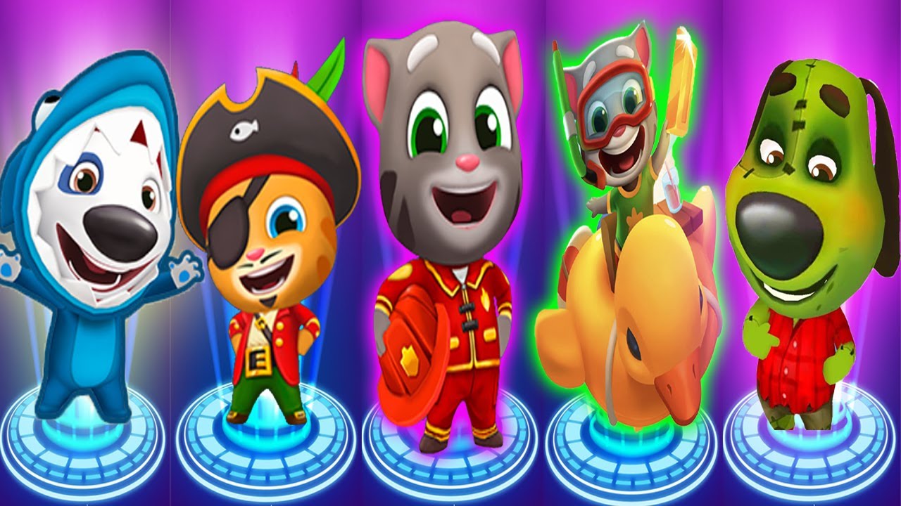 TALKING TOM GOLD RUN Android Gameplay EP#514 - SHARK HANK, SPLASHY TOM ...