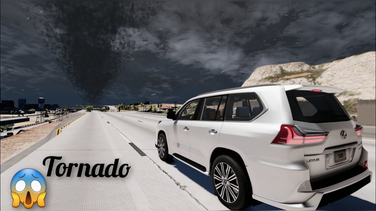 Cars vs Tornado - BeamNG Drive - YouTube