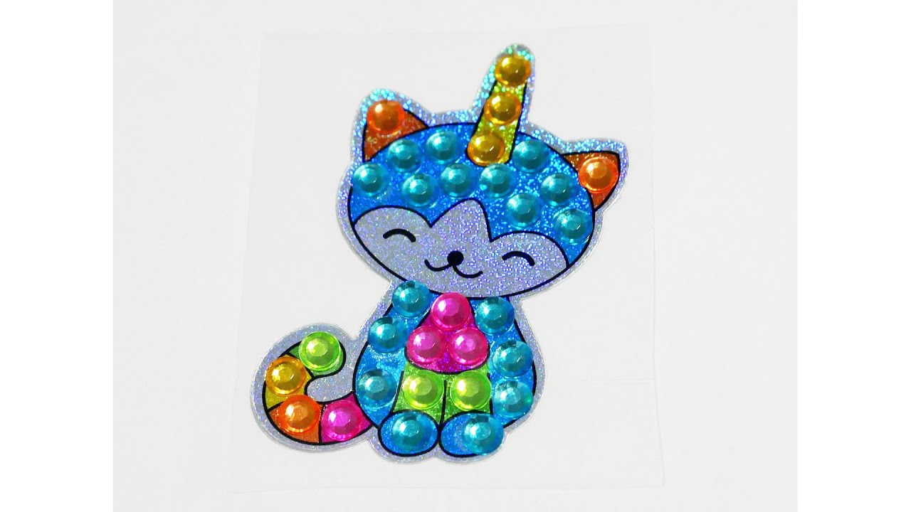 Magical Big Gem Diamond Painting Cat Gem Sticker Craft Creation ⭐ - YouTube
