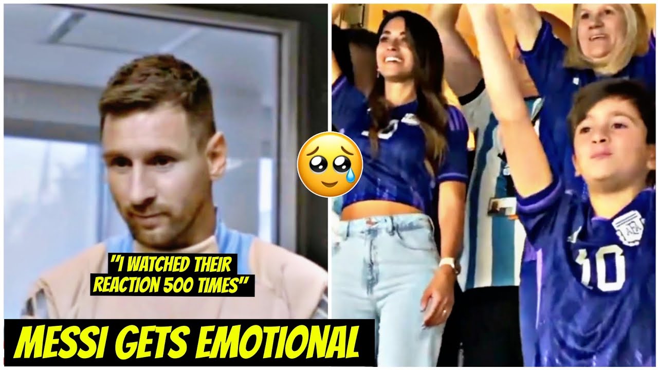 🥹Messi EMOTIONAL Reaction to Family Celebrating World Cup Win - YouTube