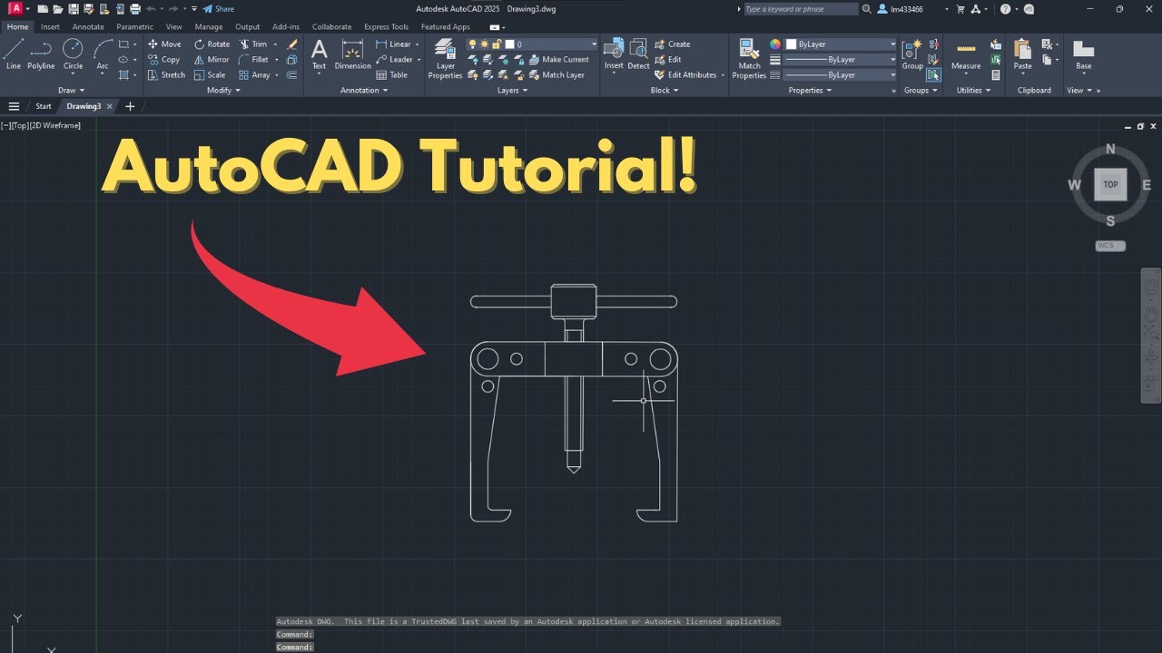 Practice Draft Tutorial AutoCAD - YouTube