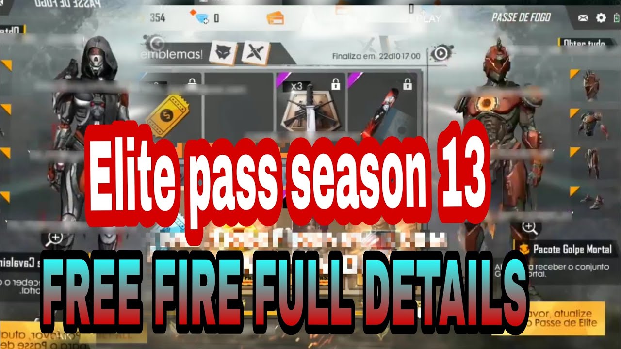 FREE FIRE SEASON 13 ELITE PASS // GARENA // EXCLUSIVE - YouTube