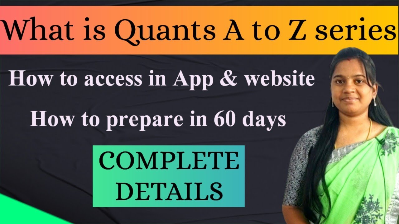 QUANTS A to Z Series - How to access in website - Complete details ...