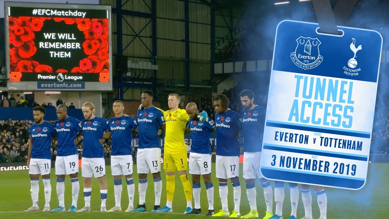 MOVING REMEMBRANCE TRIBUTE AT GOODISON | TUNNEL ACCESS: EVERTON V ...