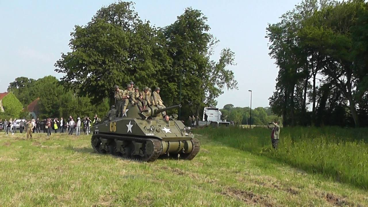 Char Sherman à Overlord Museum - Omaha Beach in Normandy - YouTube