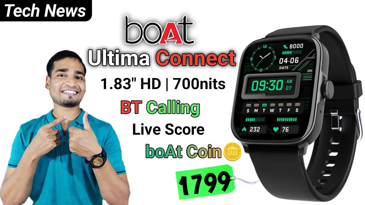 Boat Ultima Connect Smartwatch 🔥| 1.83" Display 😍| Get Daily Boat Coin⚡ ...