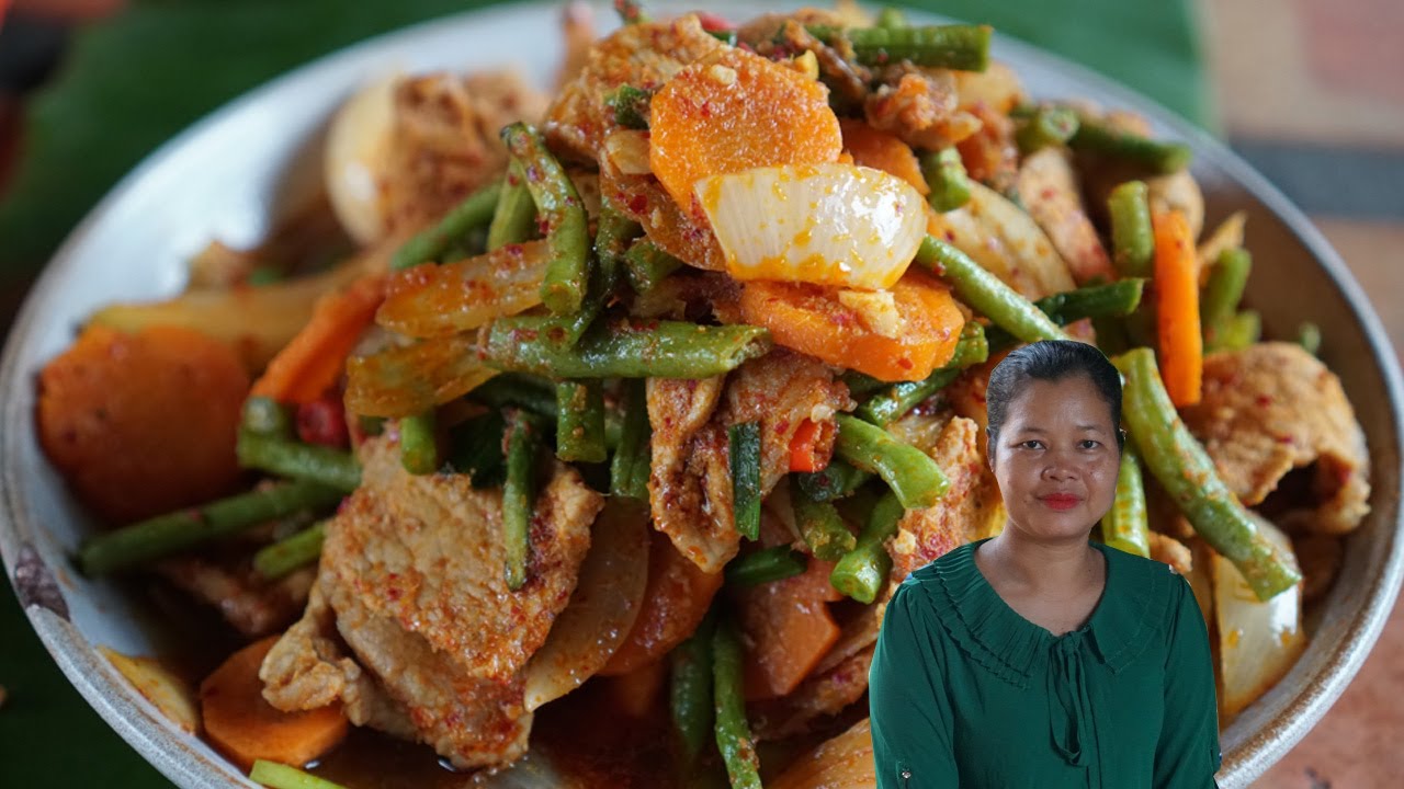 Cooking pork with long bean and carrot recipe - Simple cooking channel ...