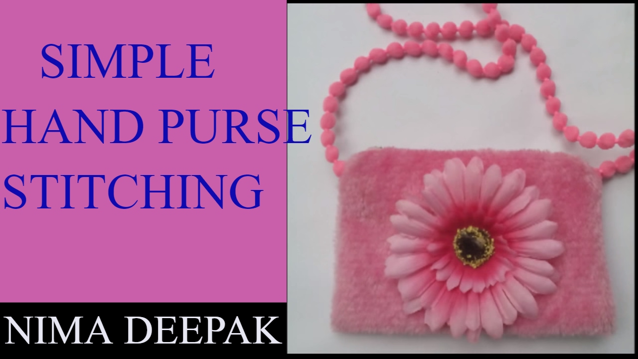 SIMPLE HAND PURSE STITCHING 1 - YouTube