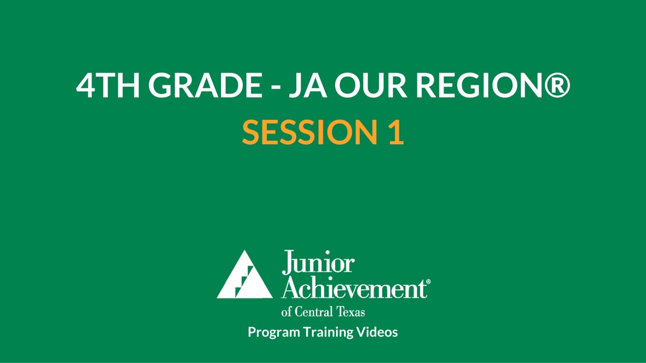 4th Grade - JA Our Region® Session 1 - YouTube
