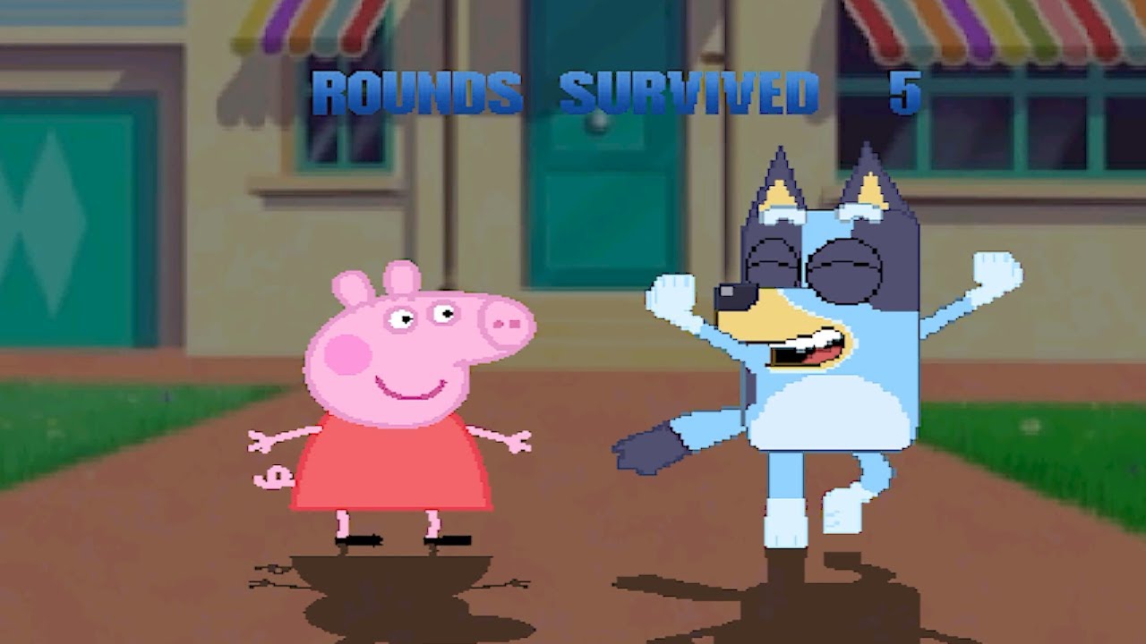 PEPPA PIG AND BLUEY TEAM UP IN SURVIVAL MODE - YouTube