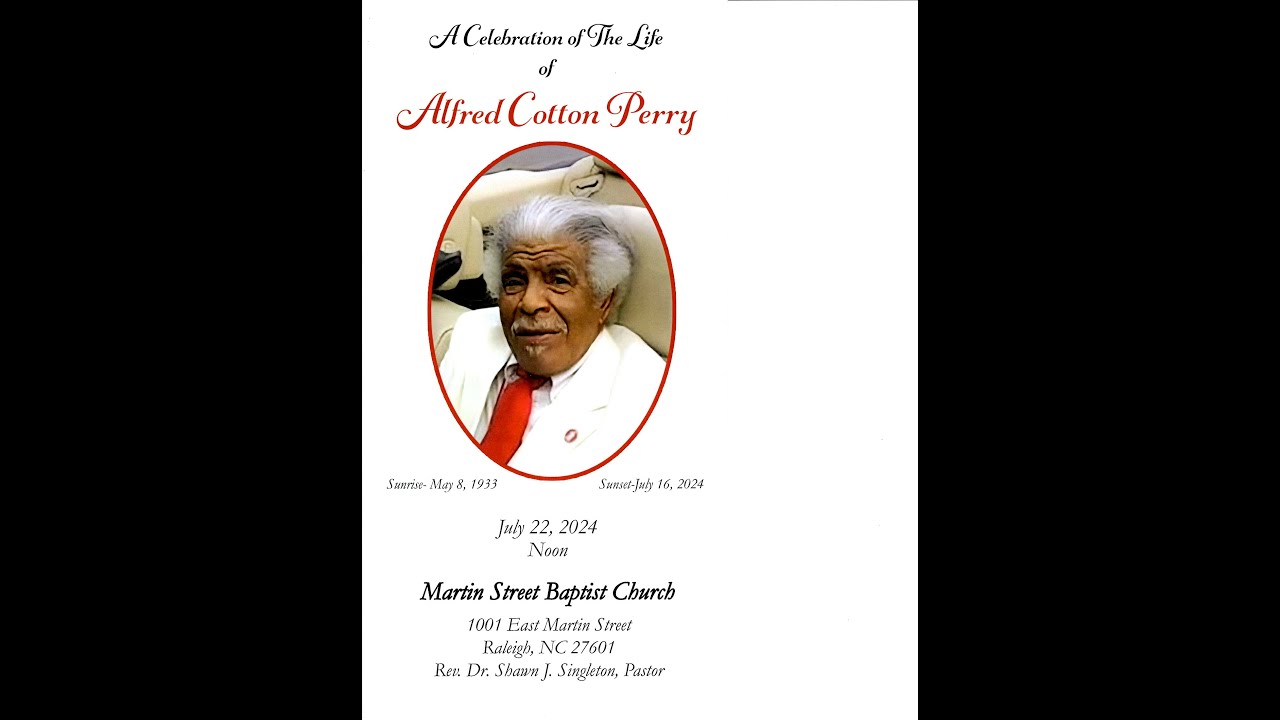 A Celebration of The Life of Alfred Cotton Perry - YouTube