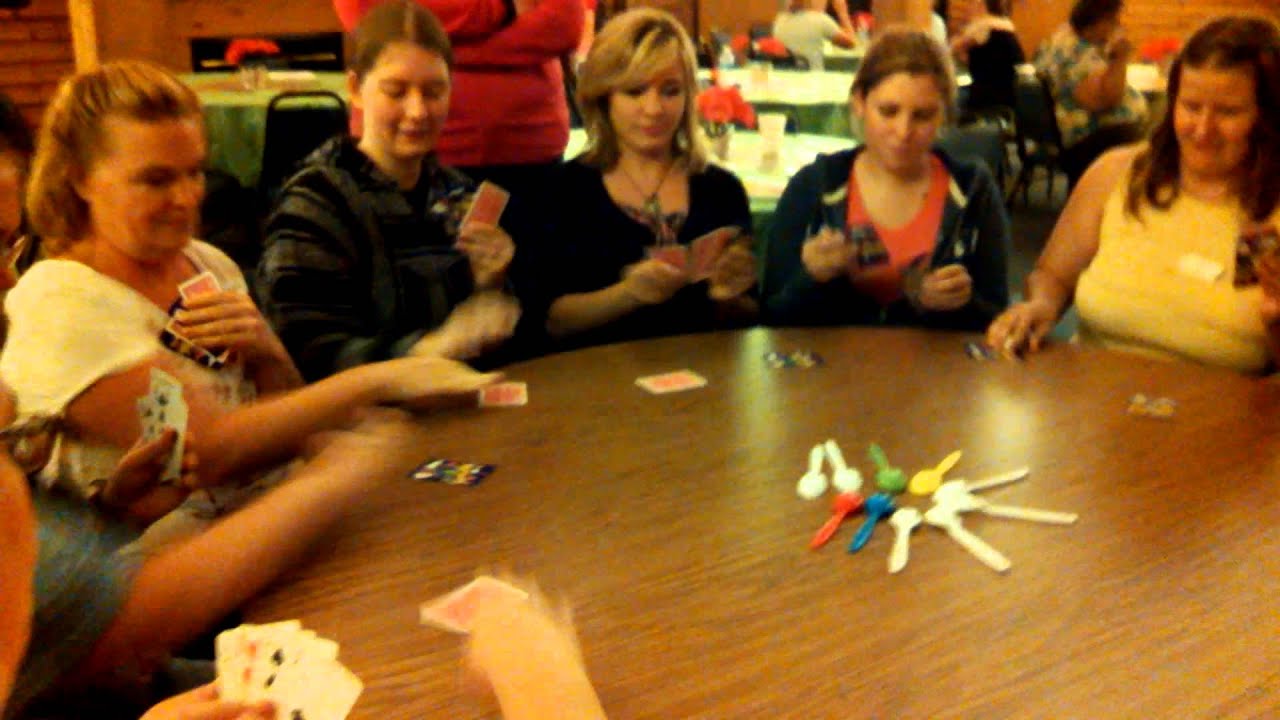Playing games during the Women's Retreat - YouTube