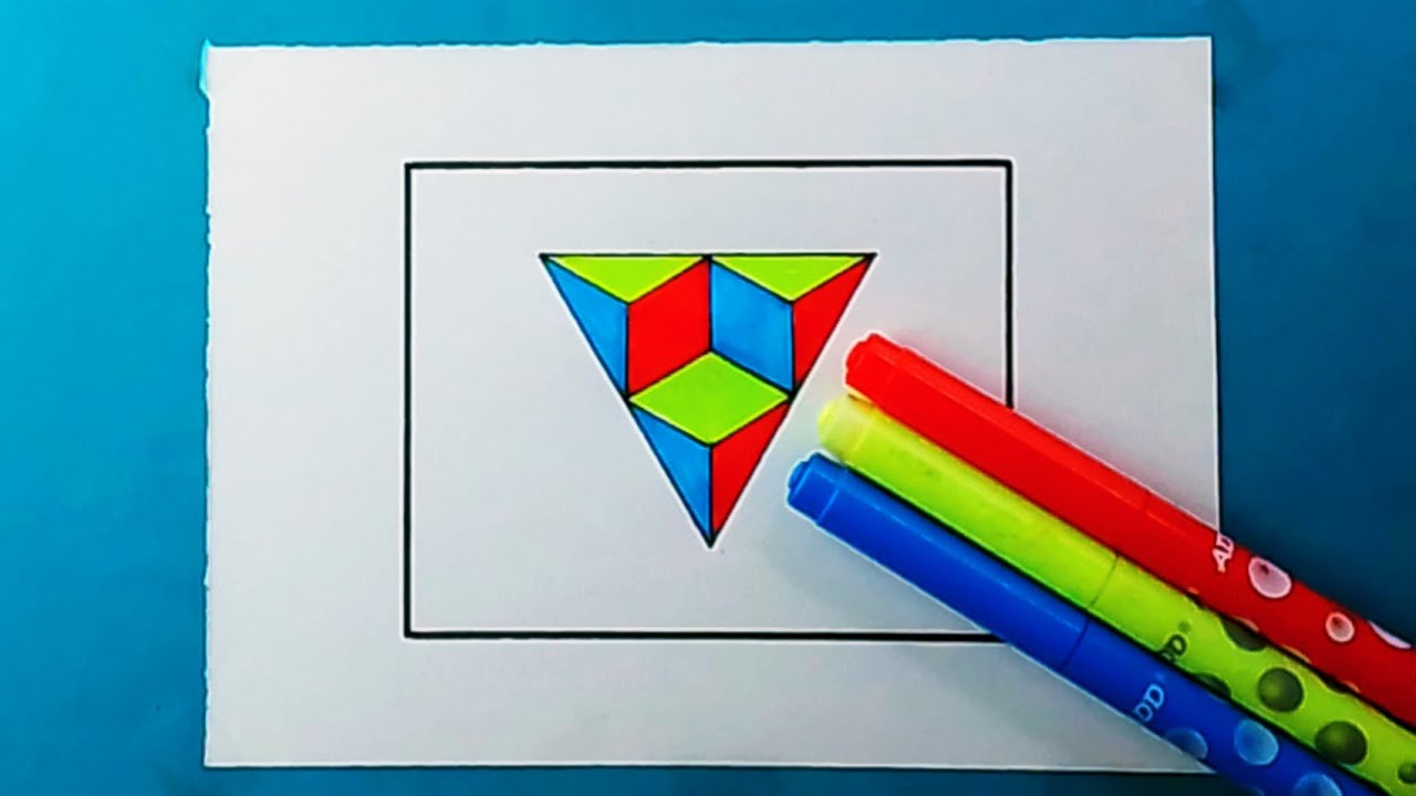 Geometric Pattern Drawing | Geometric Pattern In Triangle | Drawing Gem ...