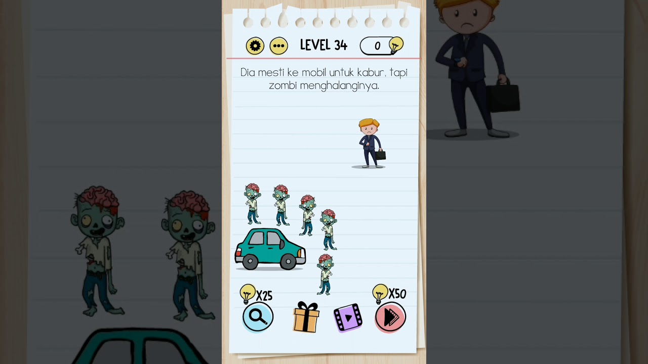 Brain test level 34 - YouTube