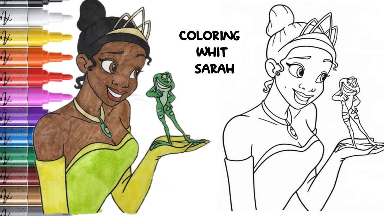 Tiana Princess |Tiana Princess Coloring Book Pages - YouTube