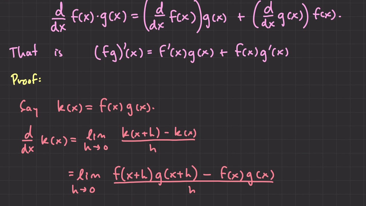 AP Calculus - October 19 - Product and Quotient Rules - YouTube