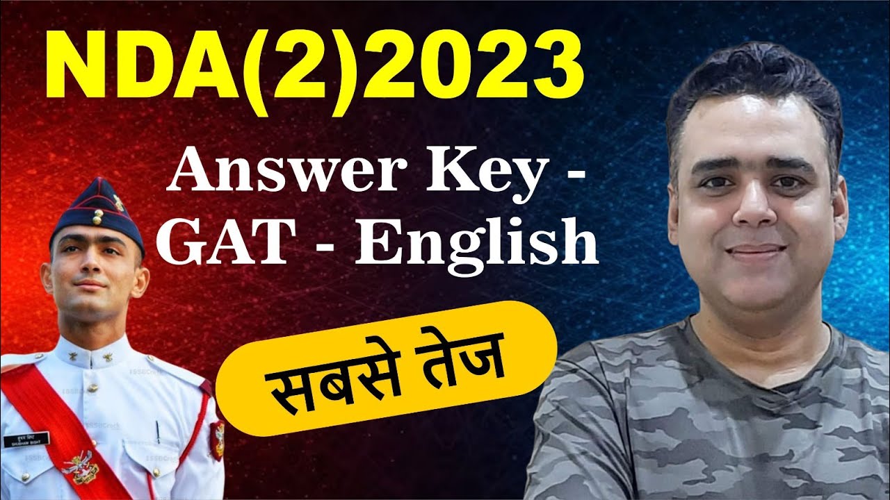 NDA(2)2023 - Answer Key - English - YouTube