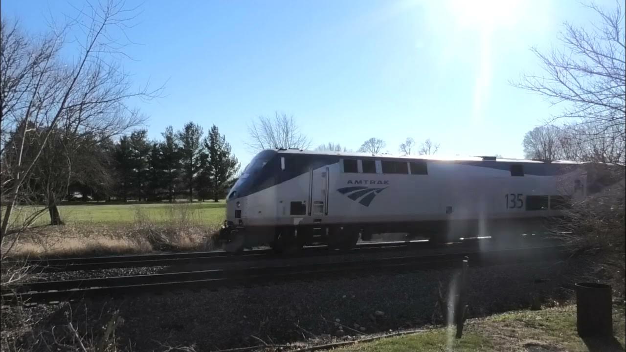Amtrak 135 East in Wyanet, IL 12/11/21 - YouTube