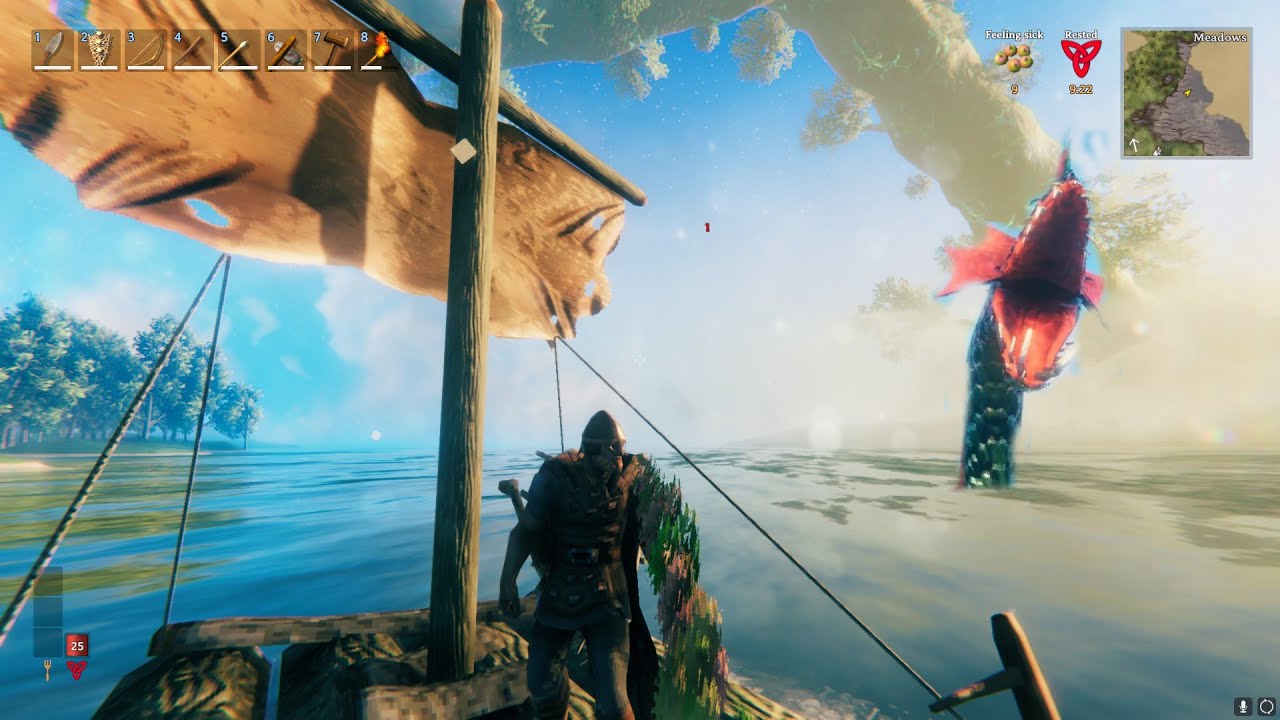 BUILDING MY RAFT (and Bukeberries?) valheim - YouTube