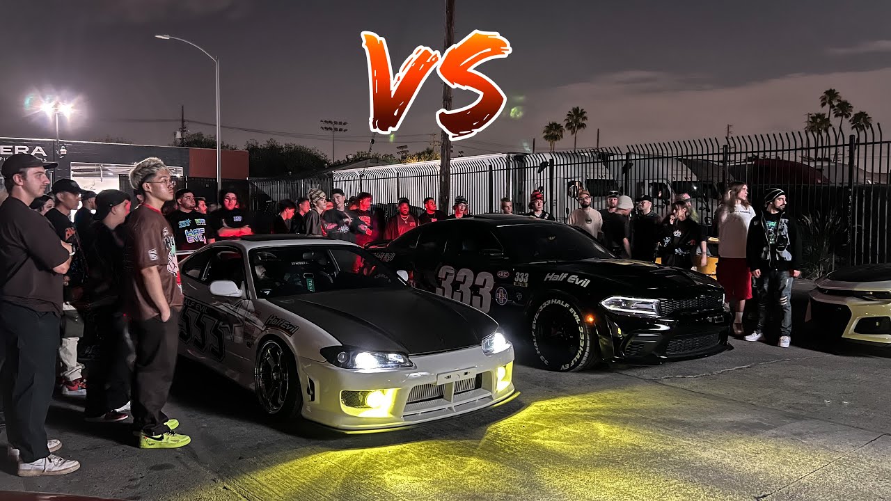 Hellcat VS S15 Spec-R BTS - YouTube