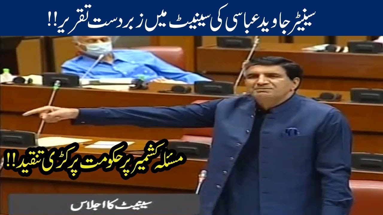 Senator Javed Abbasi Speech In Senate Session On Kashmir Issue | 5 Aug ...