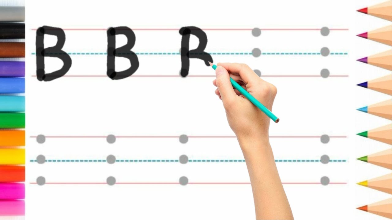 Learn to write capital B with Happy brain kids learning | how to write ...