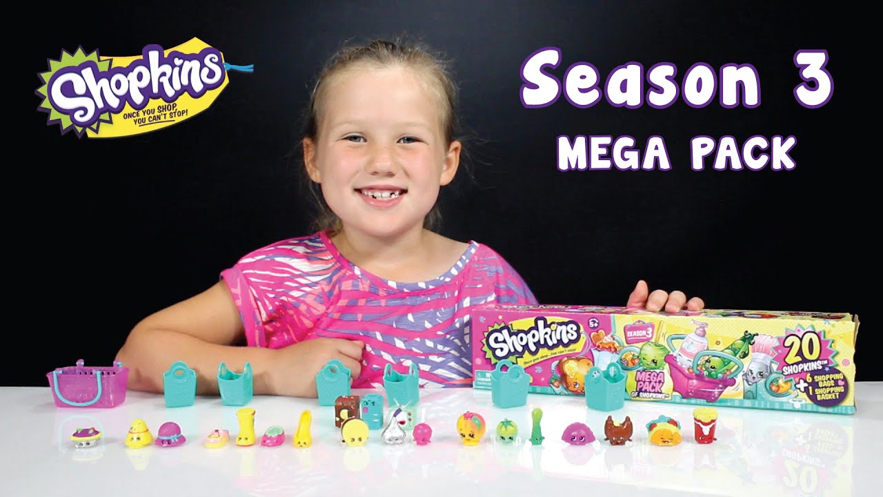 Shopkins Season 3 MEGA PACK includes 20 Shopkins - YouTube