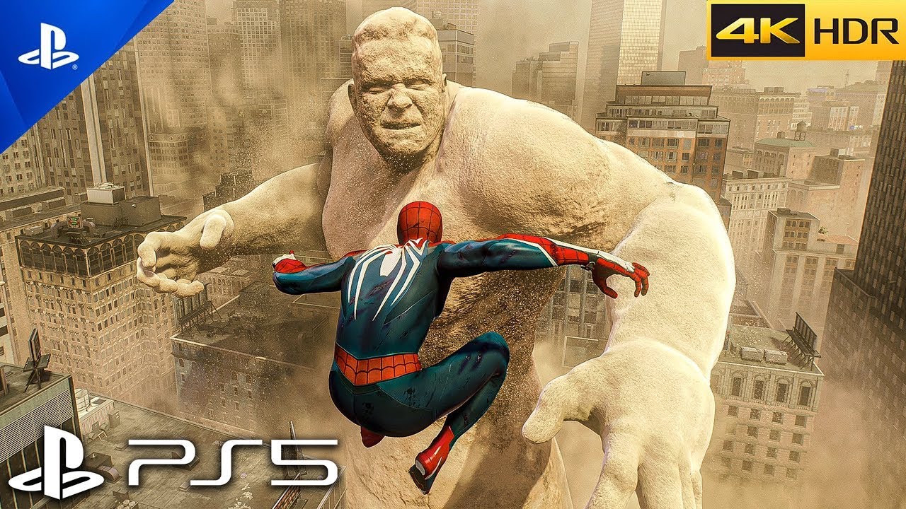 (PS5 Pro) Spider-Man 2 Sandman Full Boss Fight | ULTRA Realistic ...
