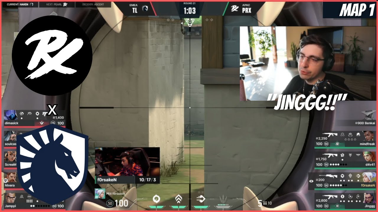 SHROUD Reacts to Paper Rex (PRX) vs Team Liquid (Map 1 Haven) Valorant ...