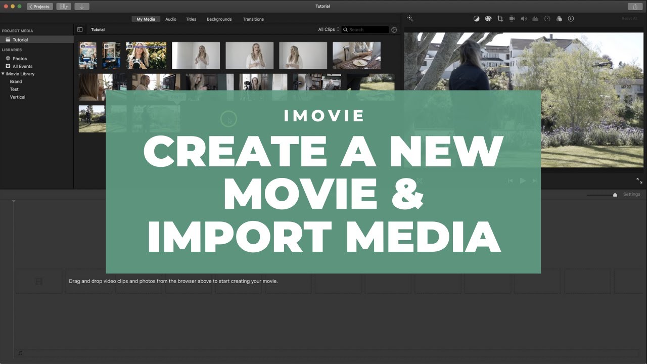 Beginner Video Editing - Apple iMovie Create a New Movie and Import ...